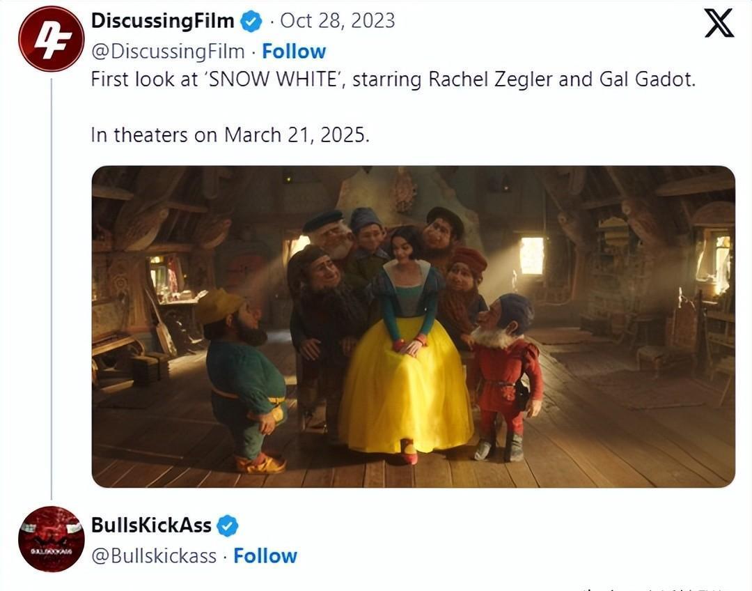 New stills from the live-action version of "Snow White", the image of ...