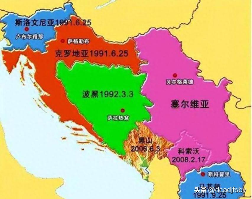 After the disintegration of Yugoslavia in 1991, it was divided into six ...