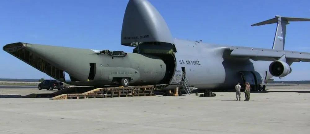 The American C5 Super Galaxy transport aircraft is currently the ...