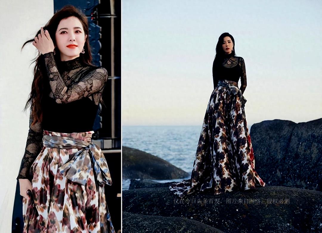 39-year-old Wang Xiaowei shows off her bust in a tube top, Zeng Li's see-through clothes are too ...