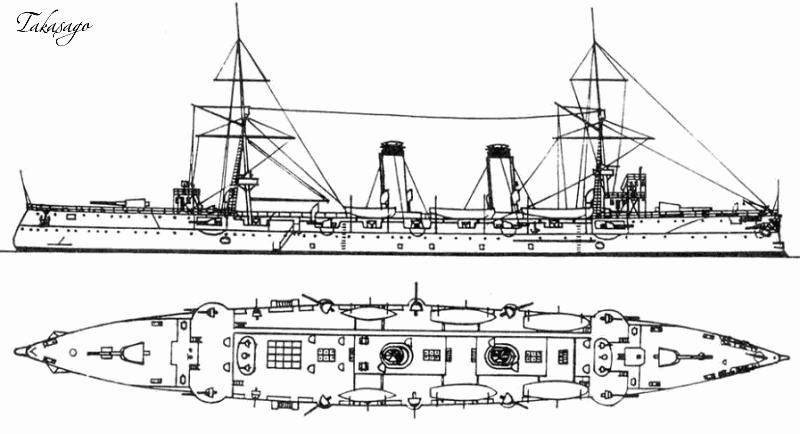Takasago cruiser of the same class as the Yoshino - iMedia