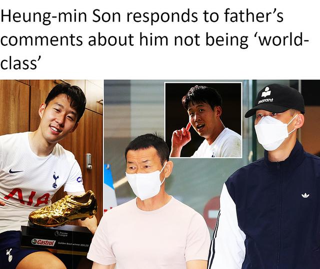 Son Heung-min: My dad is right that real world-class players will not ...