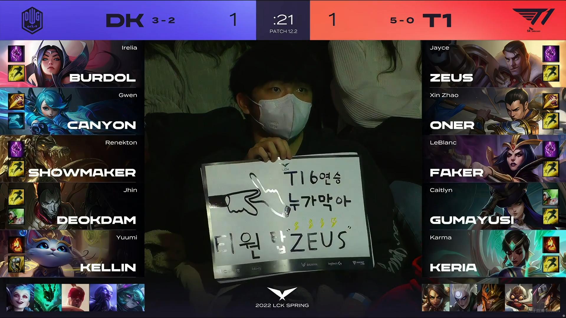 LCK大變天：DK對陣T1究極上頭！Faker讓一追二斬獲六連勝 - 頭條匯