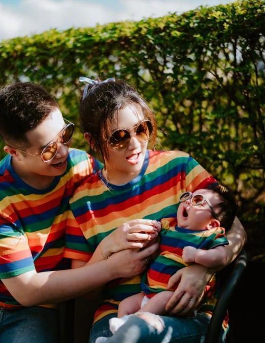 Ren Jiaxuan posted a photo of mother and child in parent-child outfits ...