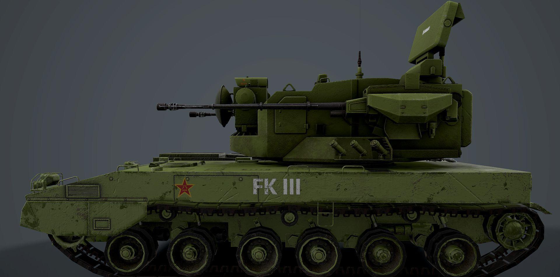 PGZ-09 self-propelled anti-aircraft gun battlefield positioning and ...