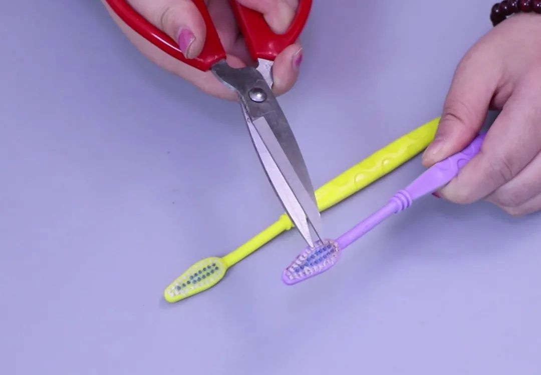 Tie two old toothbrushes together and put them at home. It is so ...