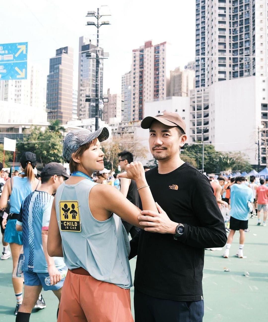 sharp! TVB's popular TVB actress' wife participated in a marathon in the seventh month of her ...