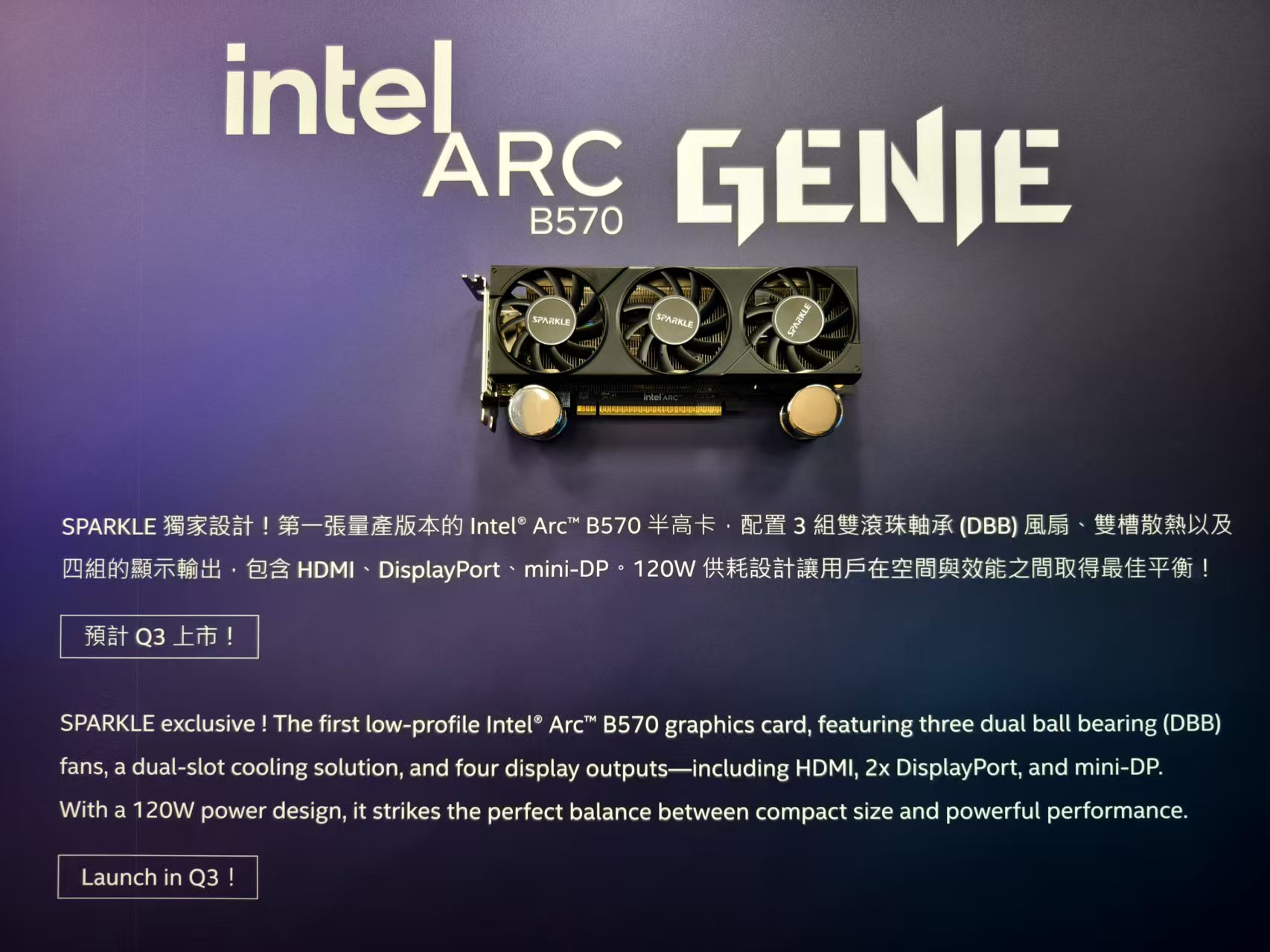 The true appearance of the B570 Elf half-height graphics card of the ...