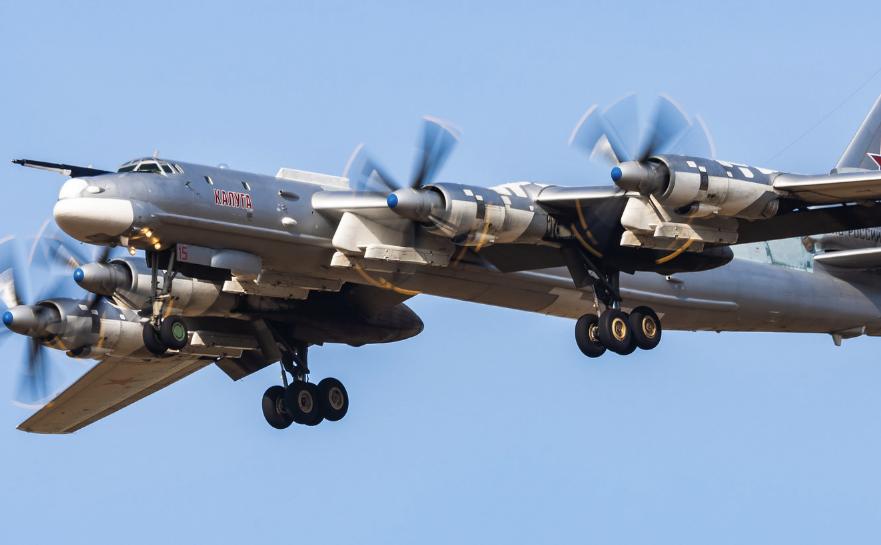 The Russian Tu95 bomber has a mission frequency far higher than that of ...