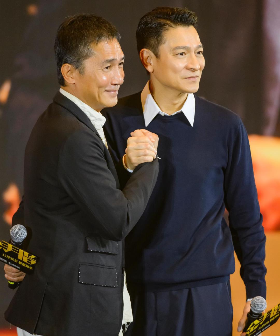 Both 60 years old, the frozen Andy Lau and the gray-haired Tony Leung ...