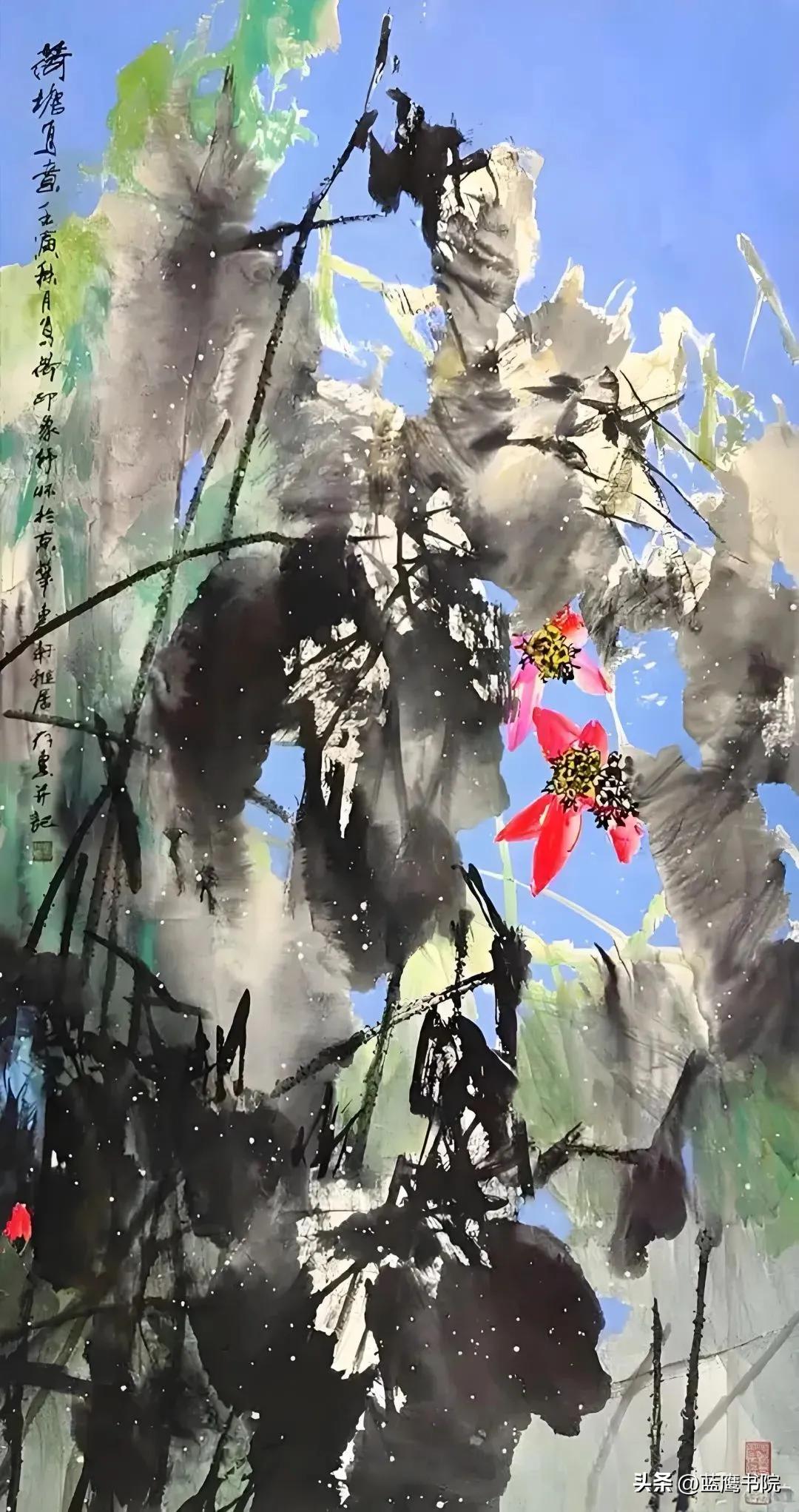 Liu Cunhui's Ink Lotus: The blurred ink color hides the summer and ...