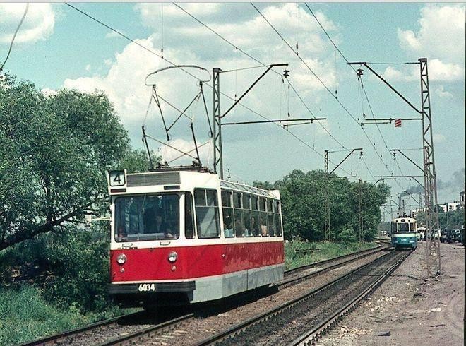 Old photo of a tram in Leningrad, the Soviet Union, 1970. Nostalgic ...