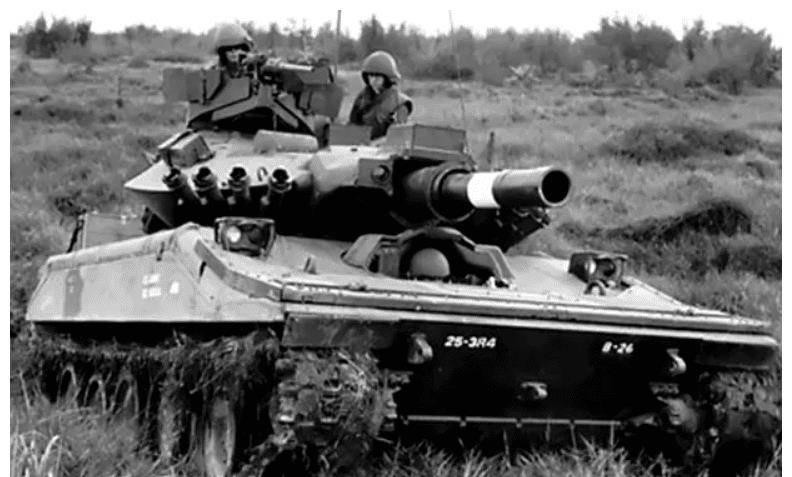 The main gun caliber is 152 mm. The king of light tanks in the Cold War ...