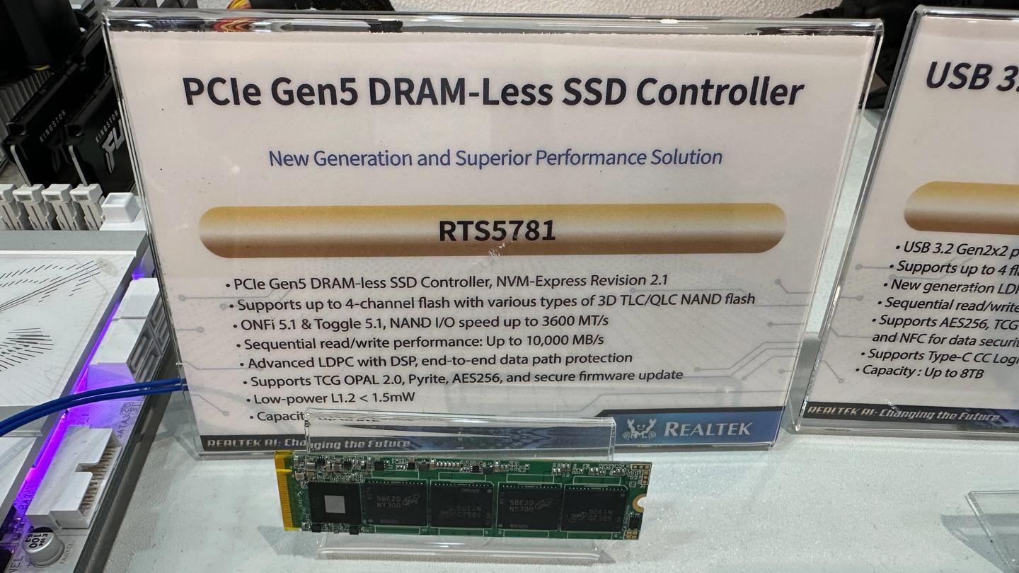 瑞昱PCIe 5.0無緩主控RTS5781、10GbE網卡RTL8127首秀 - 頭條匯