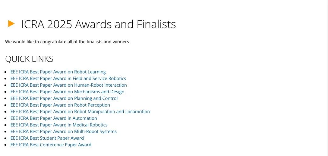 ICRA 2025 winners announced, Lu Cewu, Shao Lin and others won the Best Paper Award - iMedia