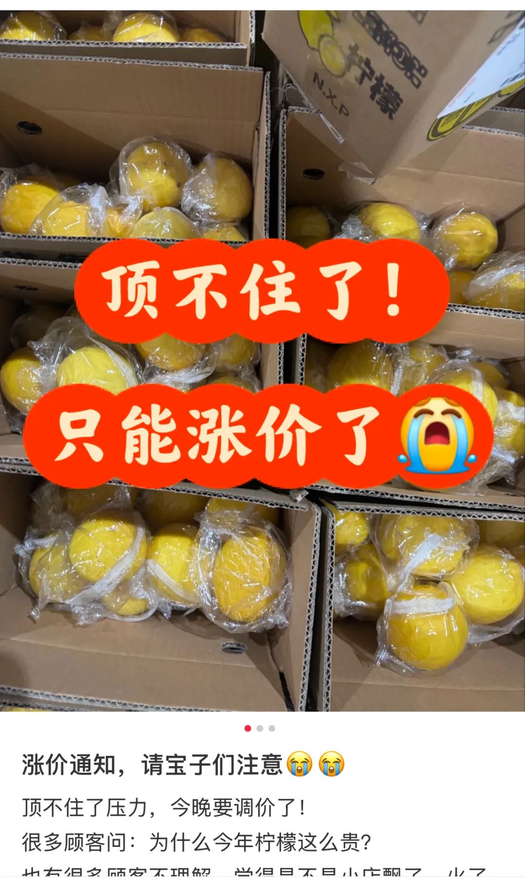 The fruit with the most dramatic price increase this year is almost ...